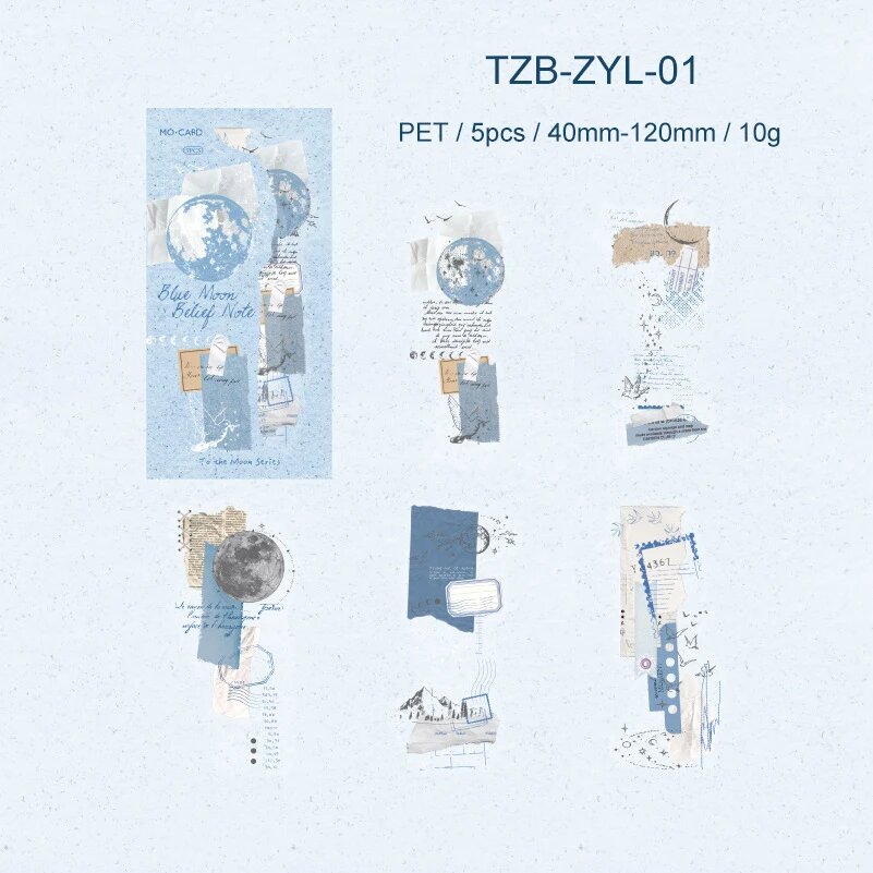 Стикеры TZB-ZYL-01 Blue Moon Series