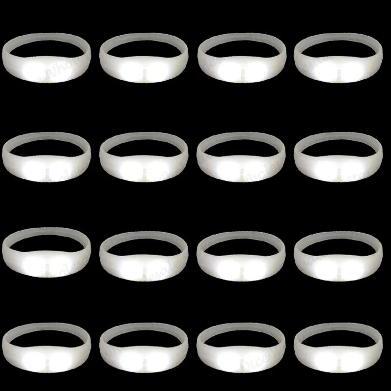 Светящиеся музыкальные браслеты LED для вечеринок Белый, 50PCS, Voice control, White
