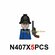 MOC Милитари Фигурка в темно-синем костюме, N407, 5 шт.