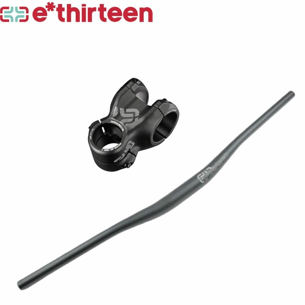 Руль e*thirteen Base Handlebar, L 800 мм, H 20 мм, загиб 5/9", D 35 мм, черный AL6061 + Вынос Base 35 , длина 40 мм диаметр рулевой трубы: 1-1/8" (28,6 мм)