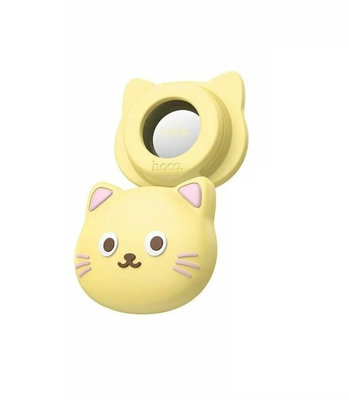 GPS трекер для отслеживания Hoco E91D Tiger c петлями для ошейника (для iOS, для ошейника), Бежевый