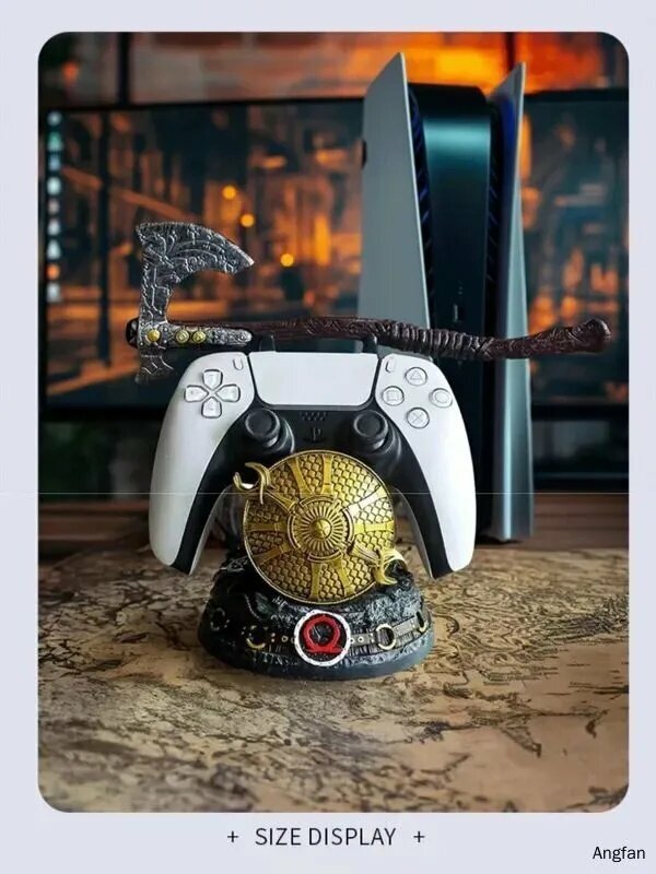 Держатель для геймпада God of War — устойчивая подставка для консолей, совместимая с PlayStation 5, Xbox Series X|S и Ni