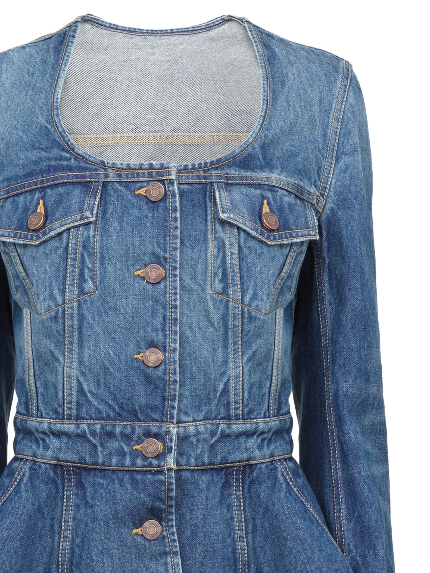 Куртка Chloe Button flap-pocket denim jacket, размер 36, синий — фото 1