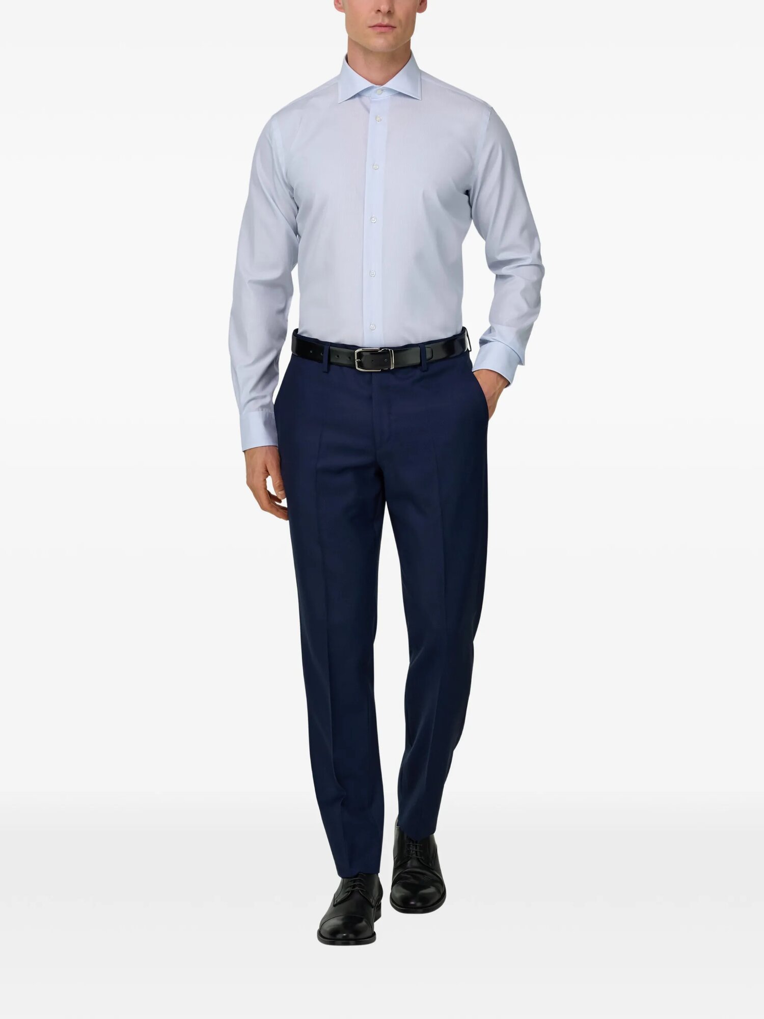 Рубашка Boggi Milano Regular-fit shirt, размер S, blue — фото 1