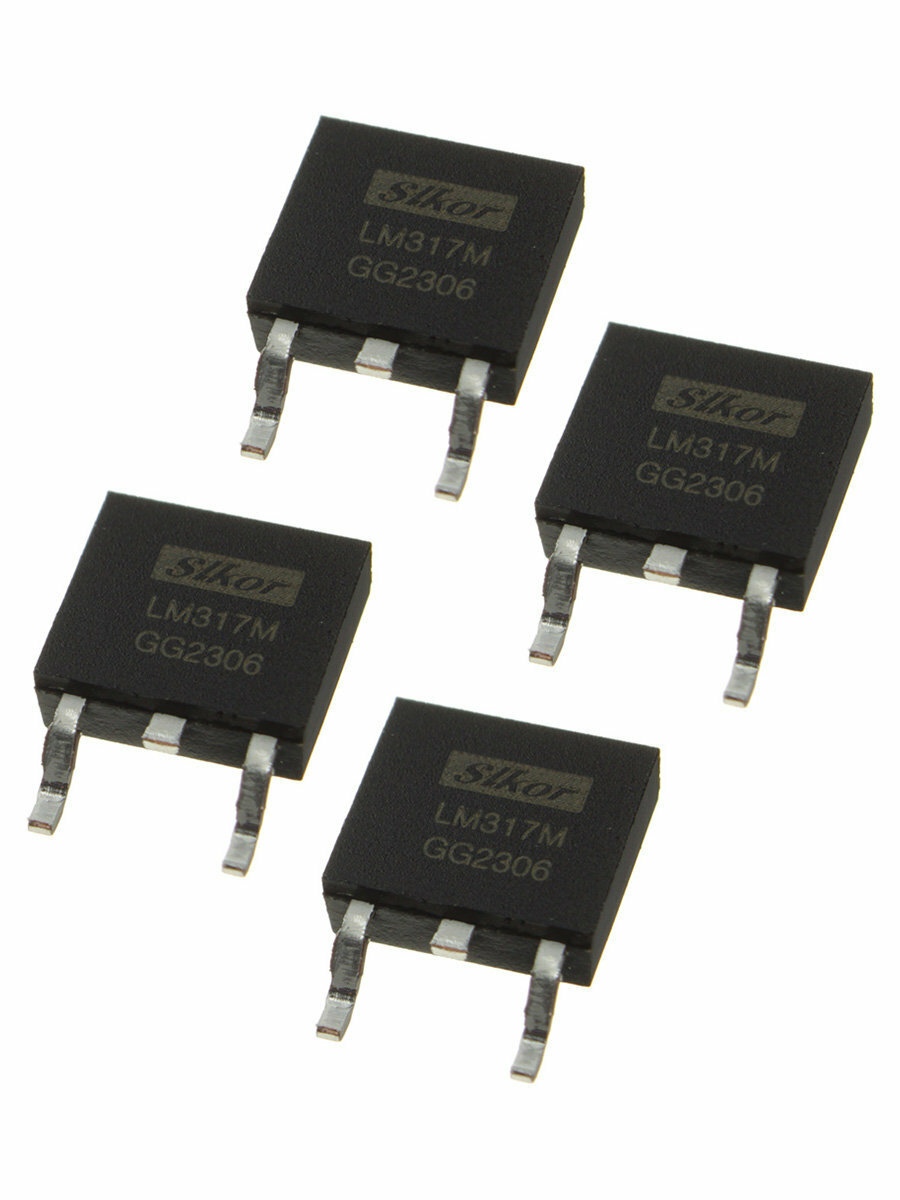 Микросхема LM317M DPAK Slkor (упаковка 4шт) 1.2-37В 0.5А