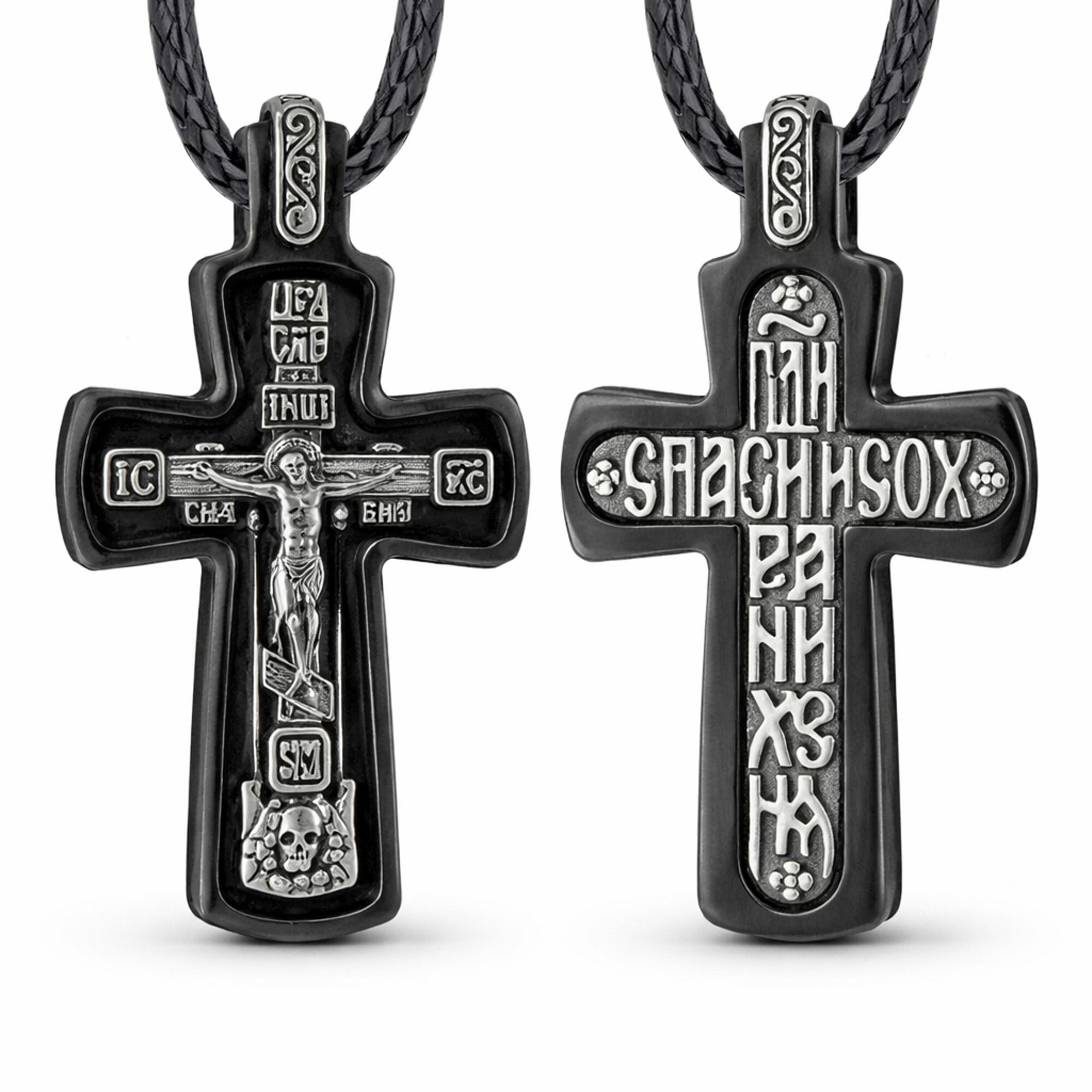 Крестик, серебро, 925 проба, родирование