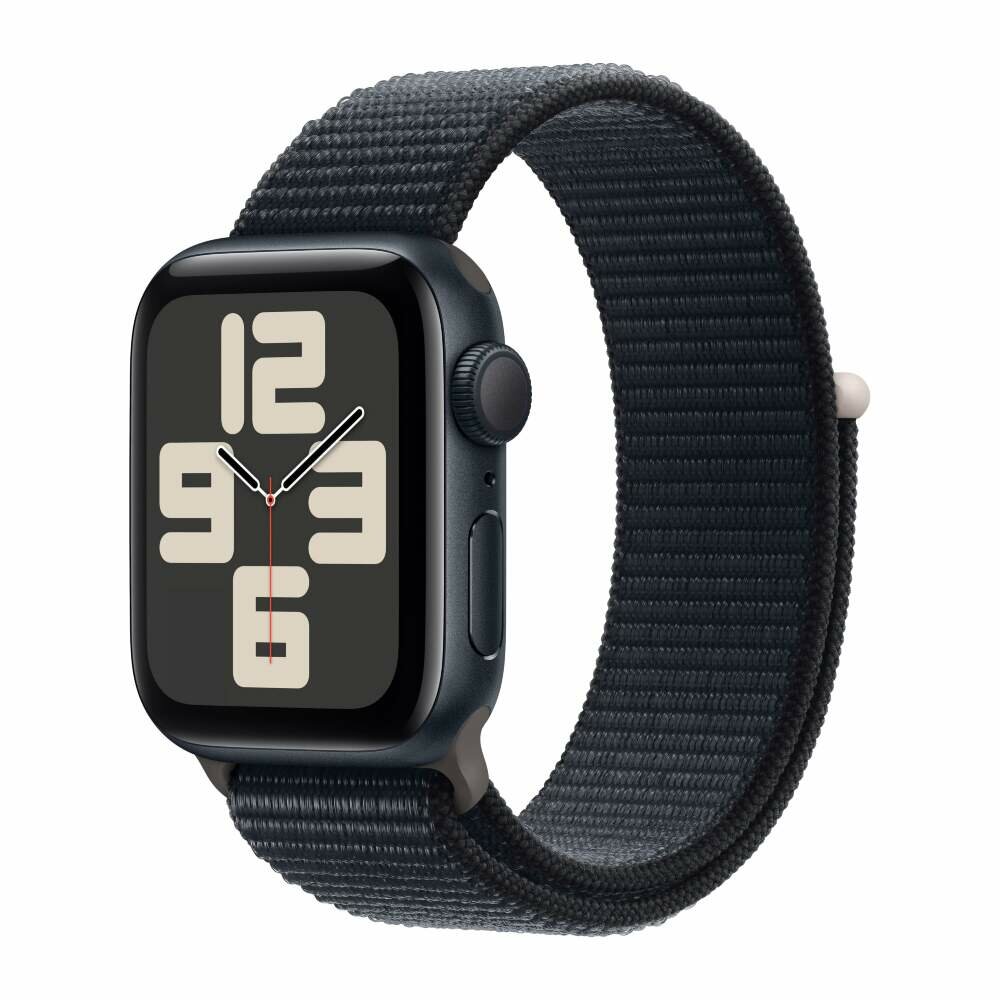 Apple Watch SE 2023 44mm Aluminum Case with Sport Loop, Midnight, тёмная ночь