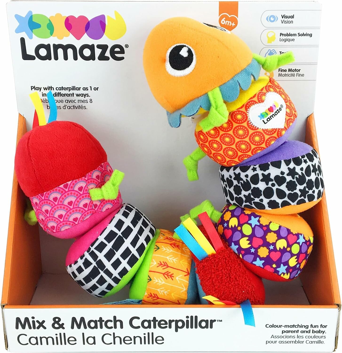 Мягкая игрушка-подвеска Lamaze - Гусеница, комбинируй и собирай - L27244
