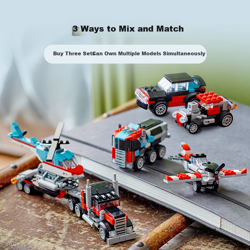 Конструктор LEGO 31146 Вертолет с грузовой платформой для детей 7-10 лет Характеристики：Вертолет с грузовой платформой