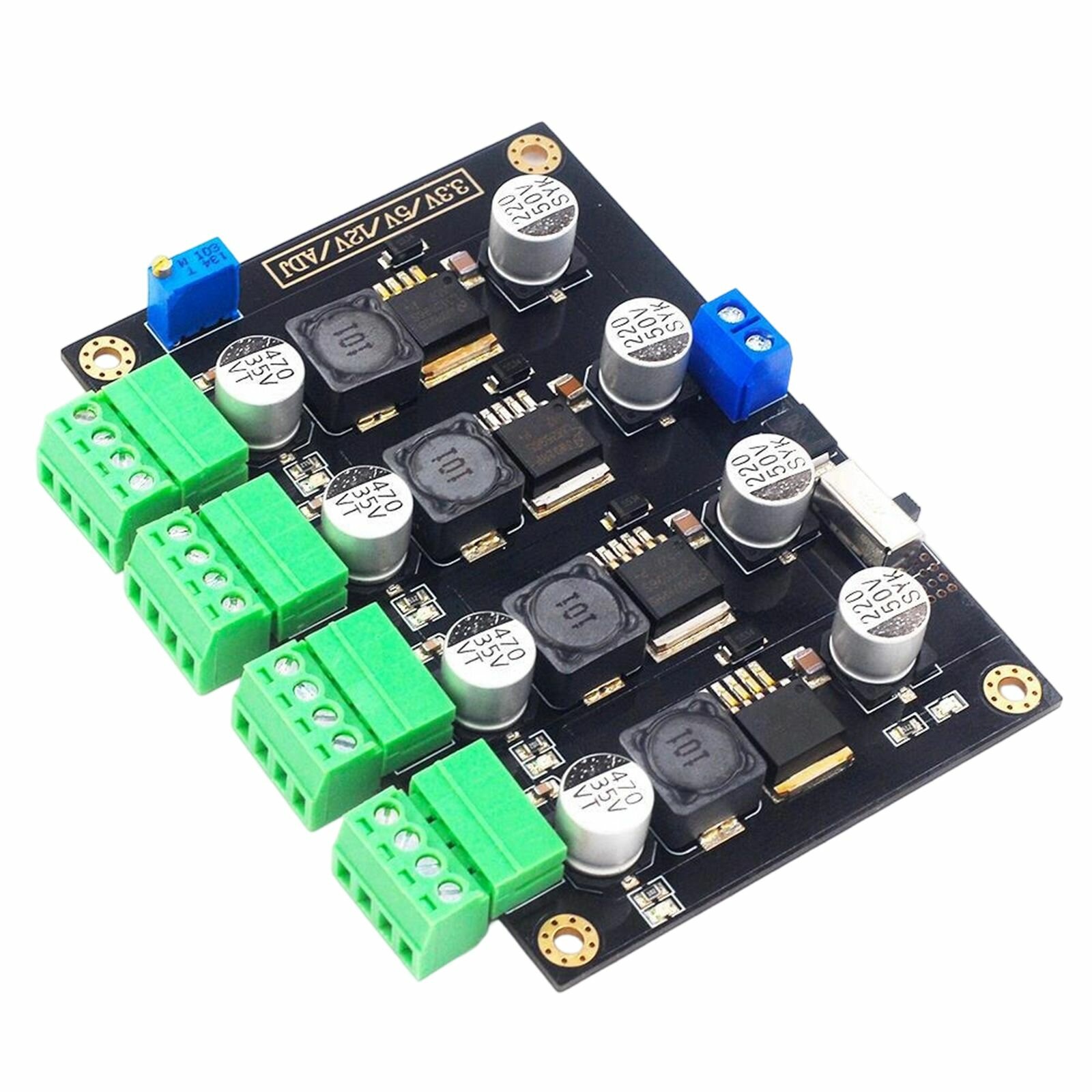 Универсальный источник питания LM2596 c регулируемыми выходами 33V/5V/12V/ADJ