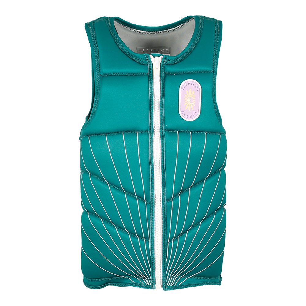 Жилет страховочный женский JetPilot Allure F/E Eco Vest, неопреновый, для гидроцикла и вейкборда, Green, XS
