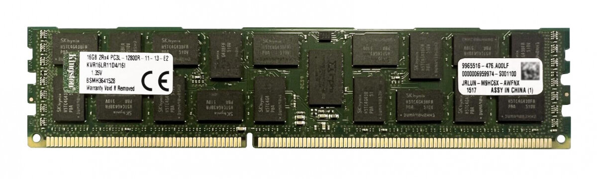 Оперативная память Kingston KVR16LR11D4/16I DDRIII 16Gb