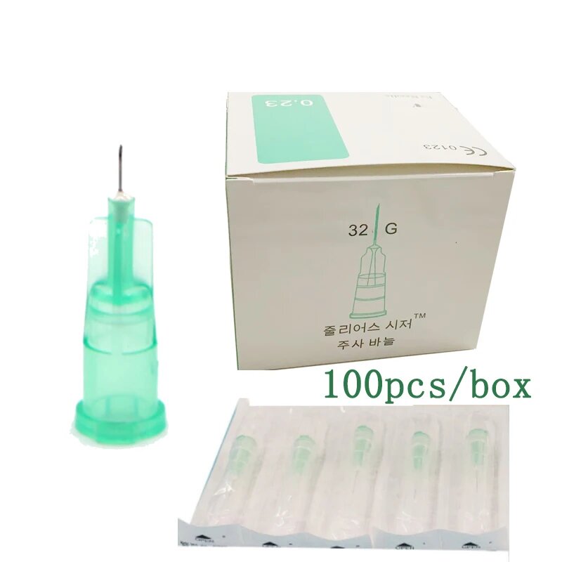 Шприцы для пирсинга прозрачные 32G 4mm 100шт