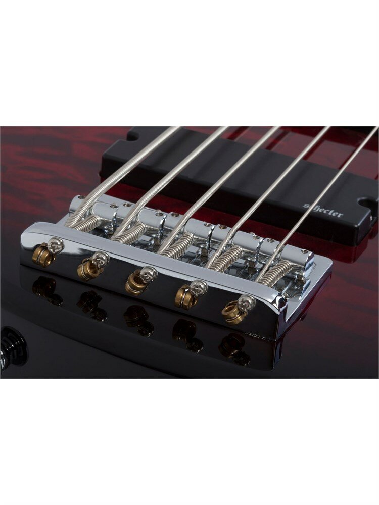 Бас-гитара Schecter C-5 Plus See-Thru Cherry Burst — фото 1