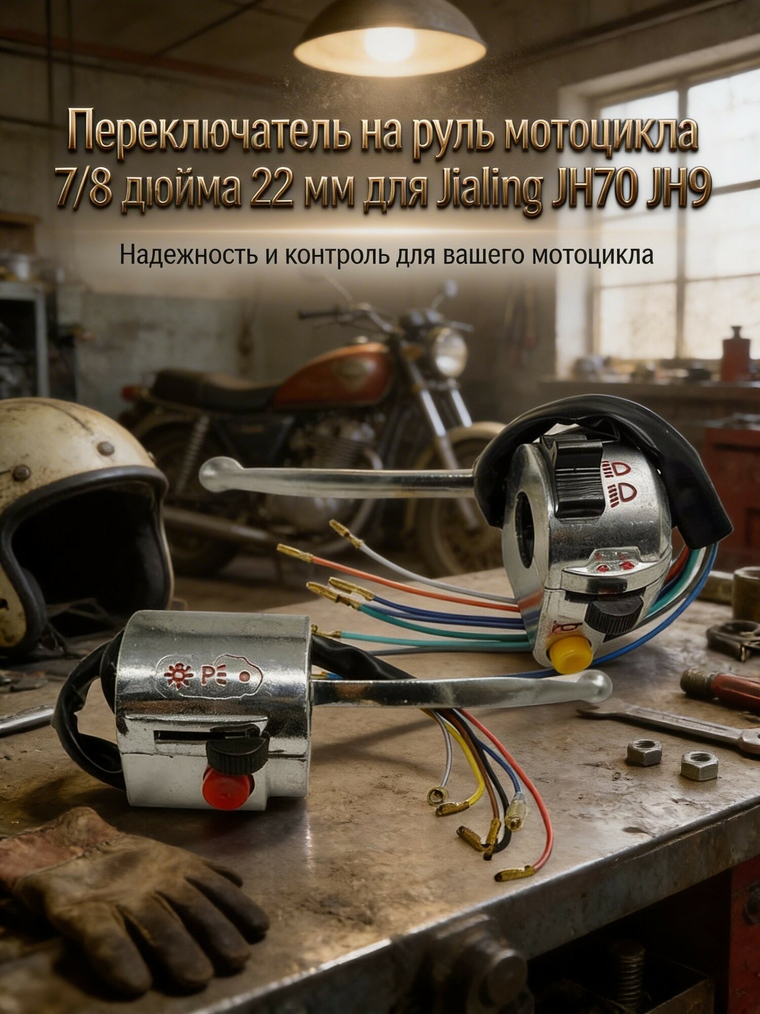 Переключатель на руль мотоцикла 7/8 дюйма 22 мм, многофункциональный комплект для Jialing JH70 JH90 с левым и правым блоком управления