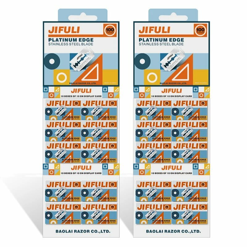 JiFULI Лезвия для бритвы Platinum Edge, 200 PCS