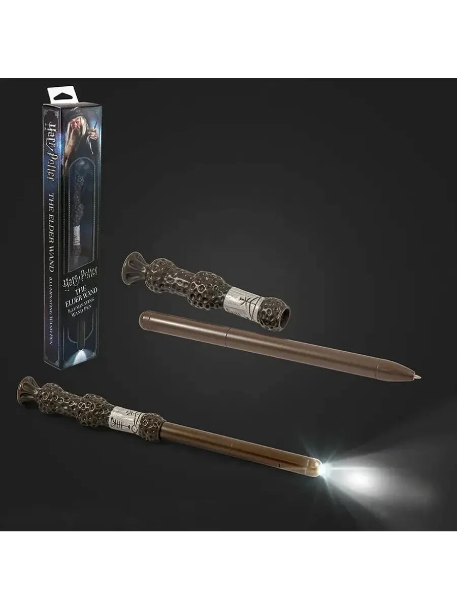 Ручка "Волшебная палочка", Дамблдор, Бузинная, с подсветкой, металл/пластик