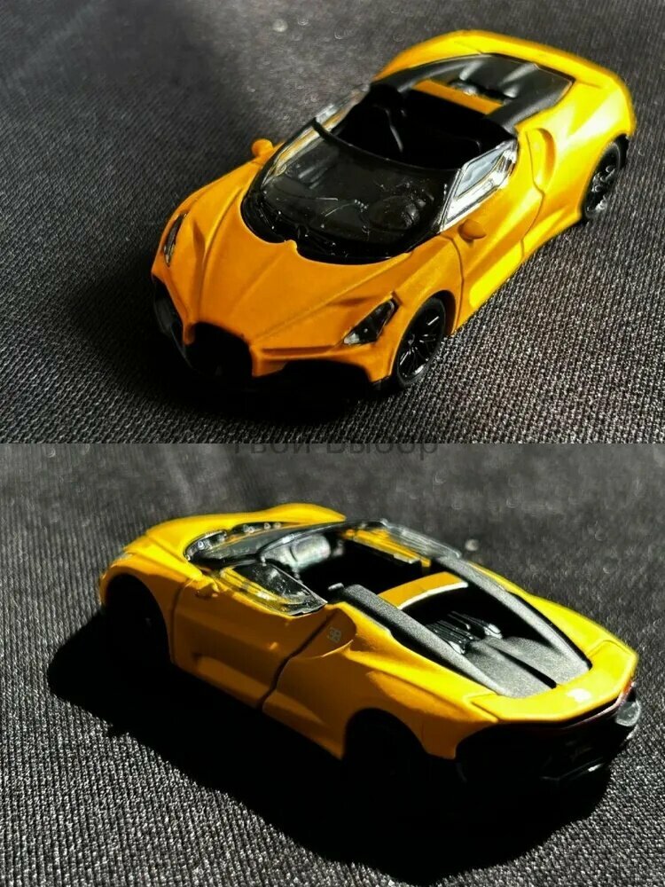 Машинка металлическая модель TSC 1:64 Bugatti Mistral yellow