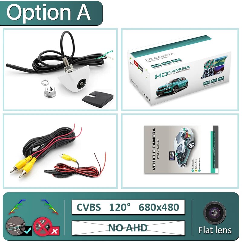 Камера заднего вида CVBS 120° 680x480, Option A