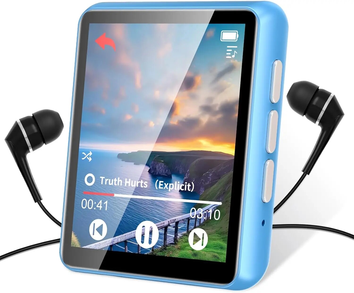 MP3-плеер на 64 ГБ с Bluetooth 5.3, MP3- и MP4-плееры Портативный Hi-Fi музыкальный плеер без потерь с динамиками, FM-радио