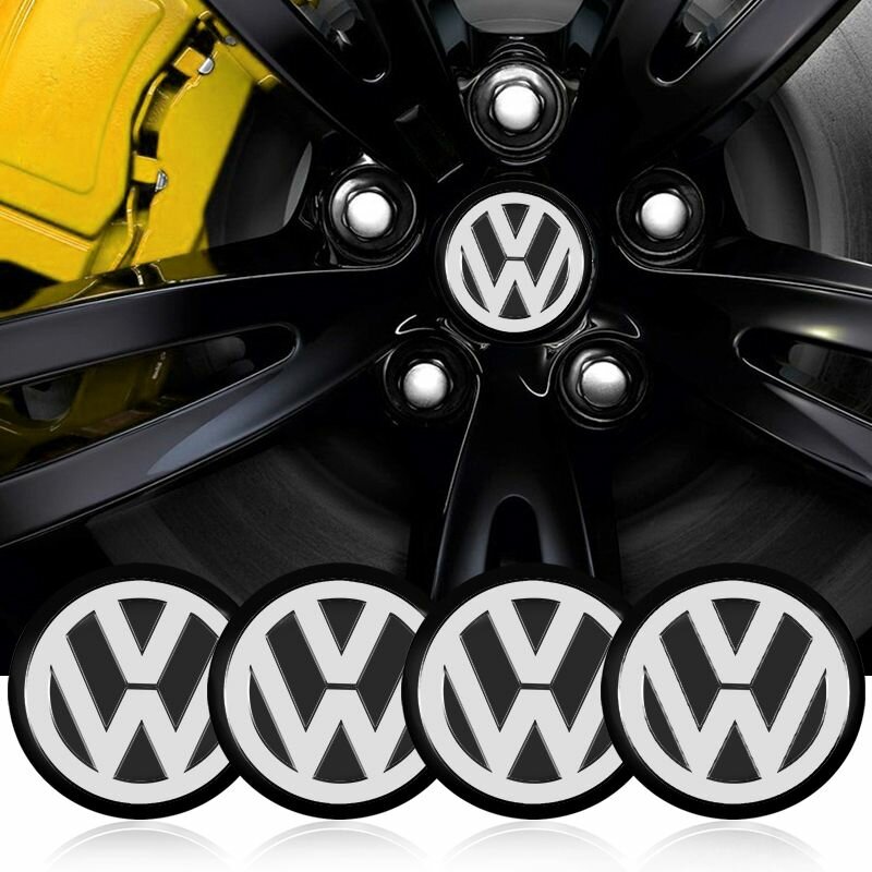 Крышки центрального колеса 56 мм, 4 шт — комплект для Volkswagen, запасные колпачки колеса 56 мм для замены