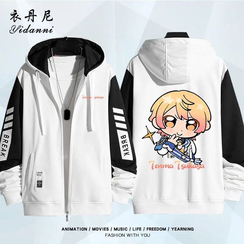 Худи с принтом Tenma Tsukasa, белый, L