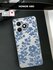 Чехол на Honor X8d / Хонор X8d с принтом Голубые вьющиеся цветочки, прозрачный