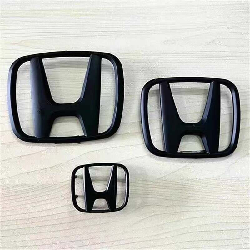 3 штуки, 2016 - 2021 Honda Civic 4 дверей автомобиль матовый черный значок