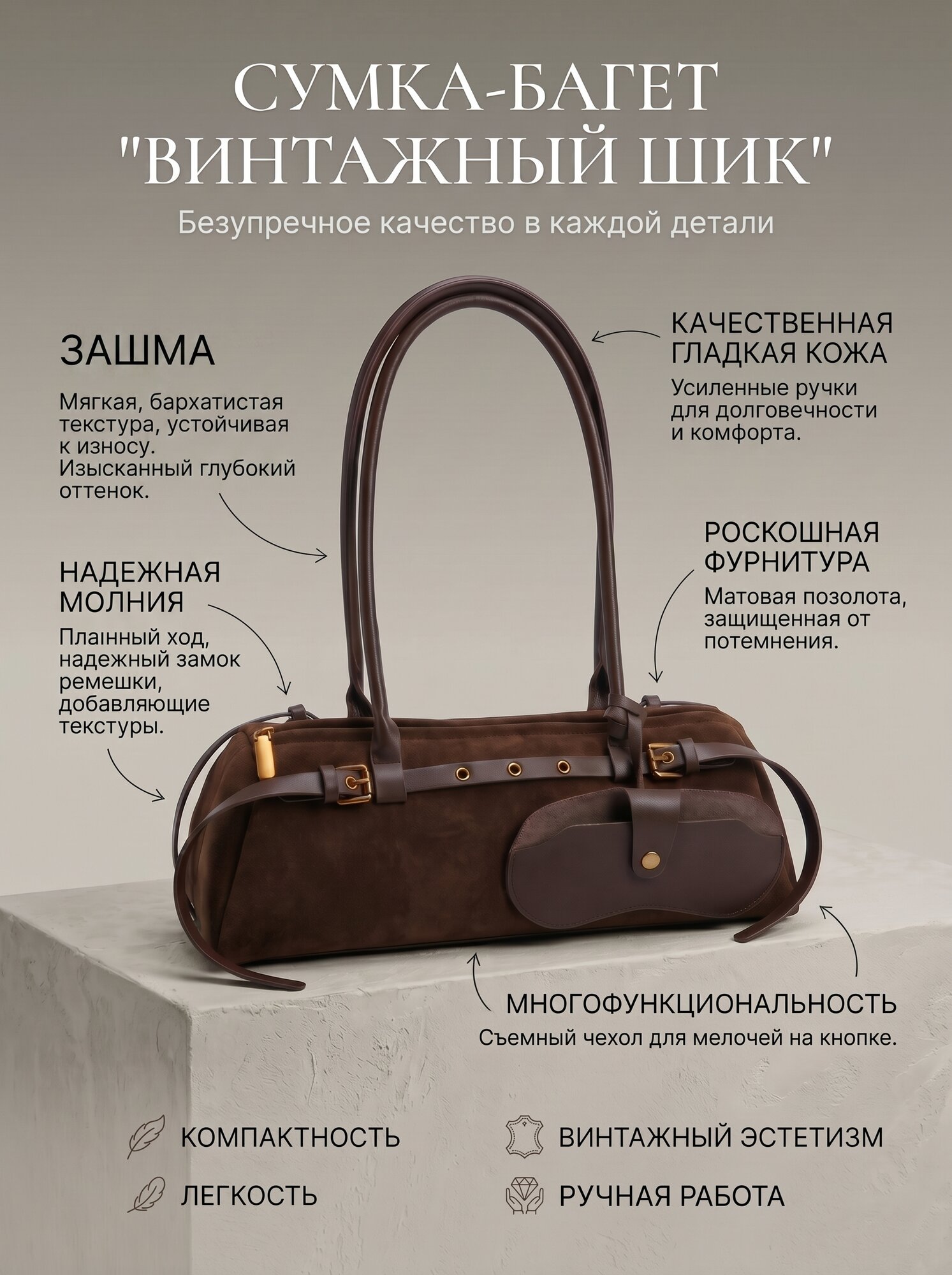 Сумка багет