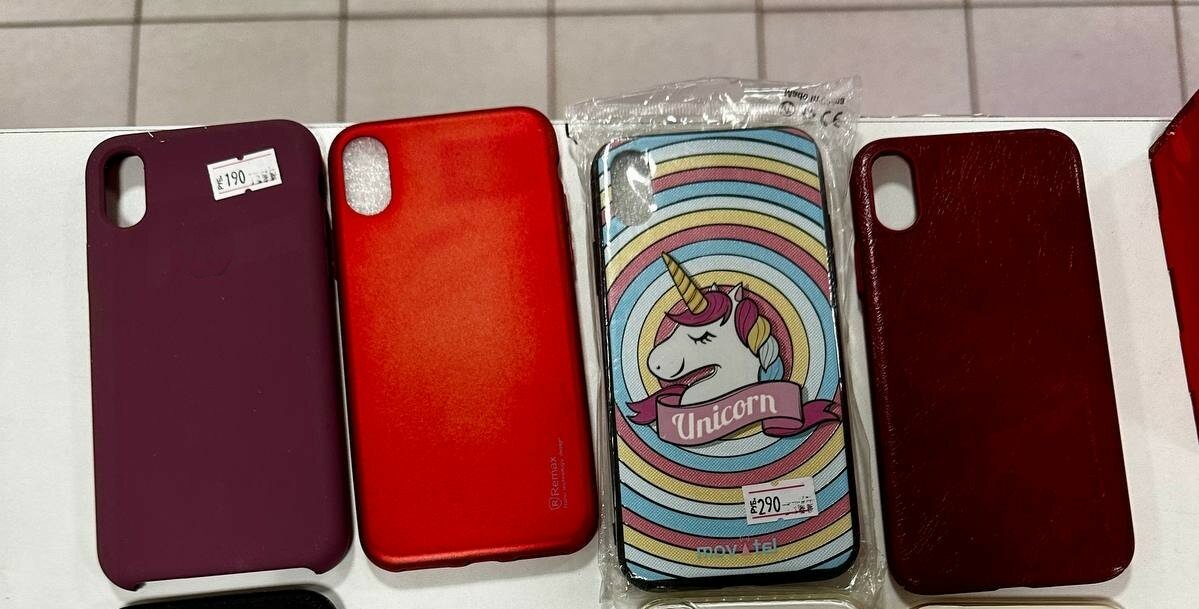 Чехол Silicone Case, для Apple iPhone X/XS 4 шт (то что на фото)