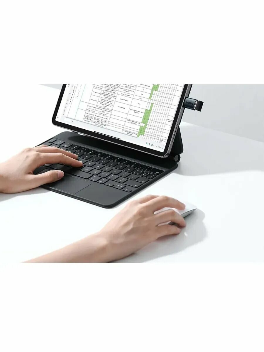 Адаптер Baseus OTG Mini Type-C, USB-A, для Android, Apple, синий — фото 1