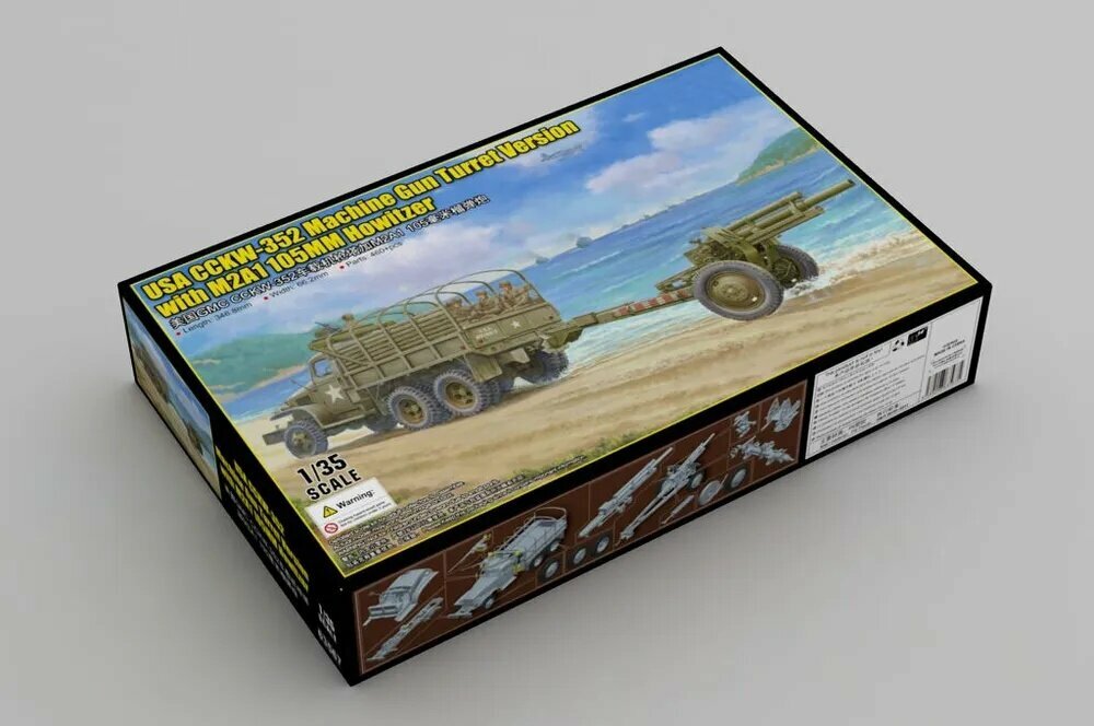 Trumpeter I Love Kit 63567 1:35 CCKW-352 M2A1 пулемет башня Ver. w / M2A1 105 мм гаубица сборная модель