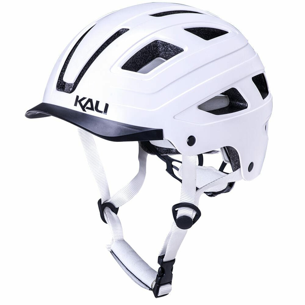 DECATHLON шлем защитный decathlon kali kask cruz solid white, белый, 54-58 см