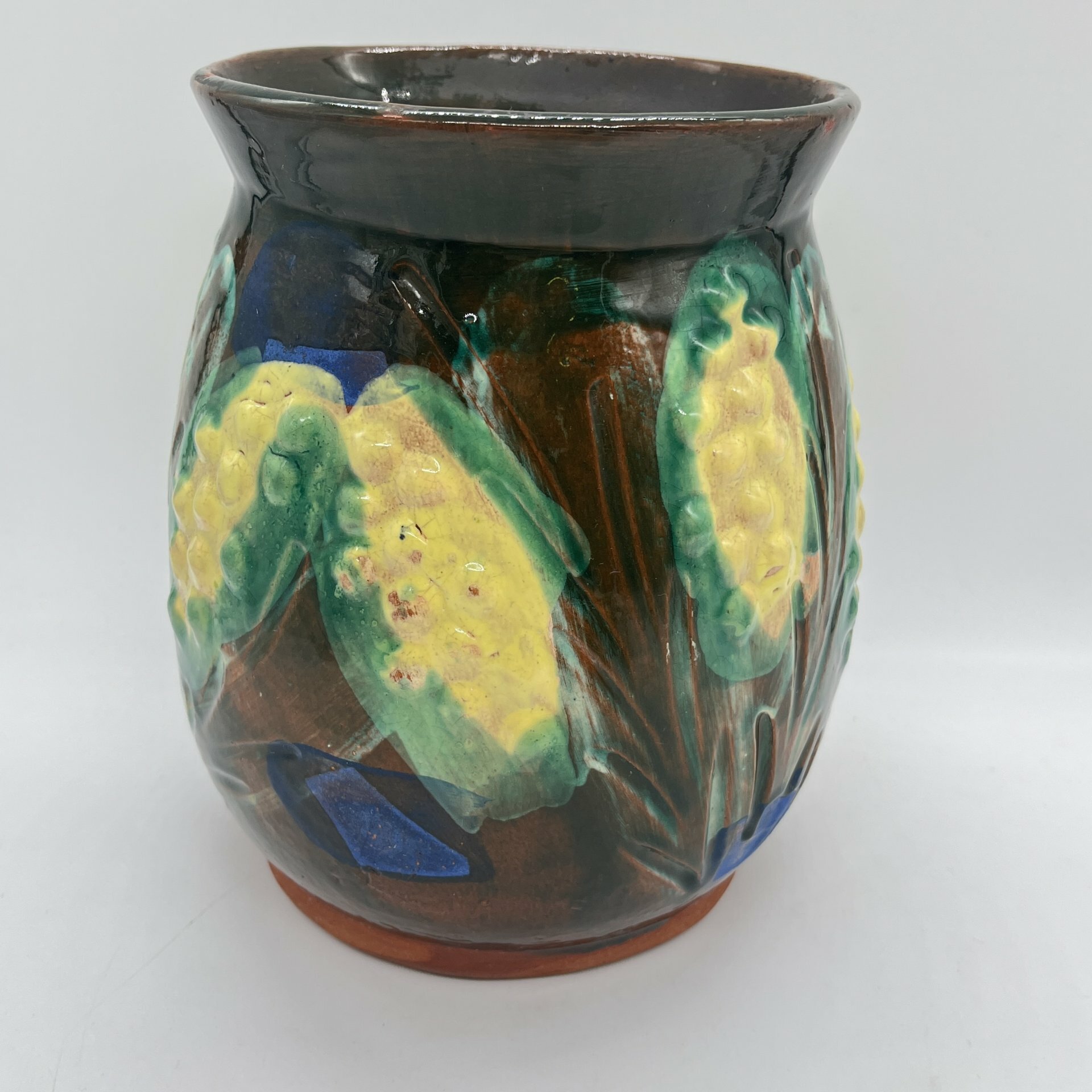 Ваза "Весна" ("Мимоза"), керамика, поливы, Объединение «Гжель», СССР, 1970-1990 гг.