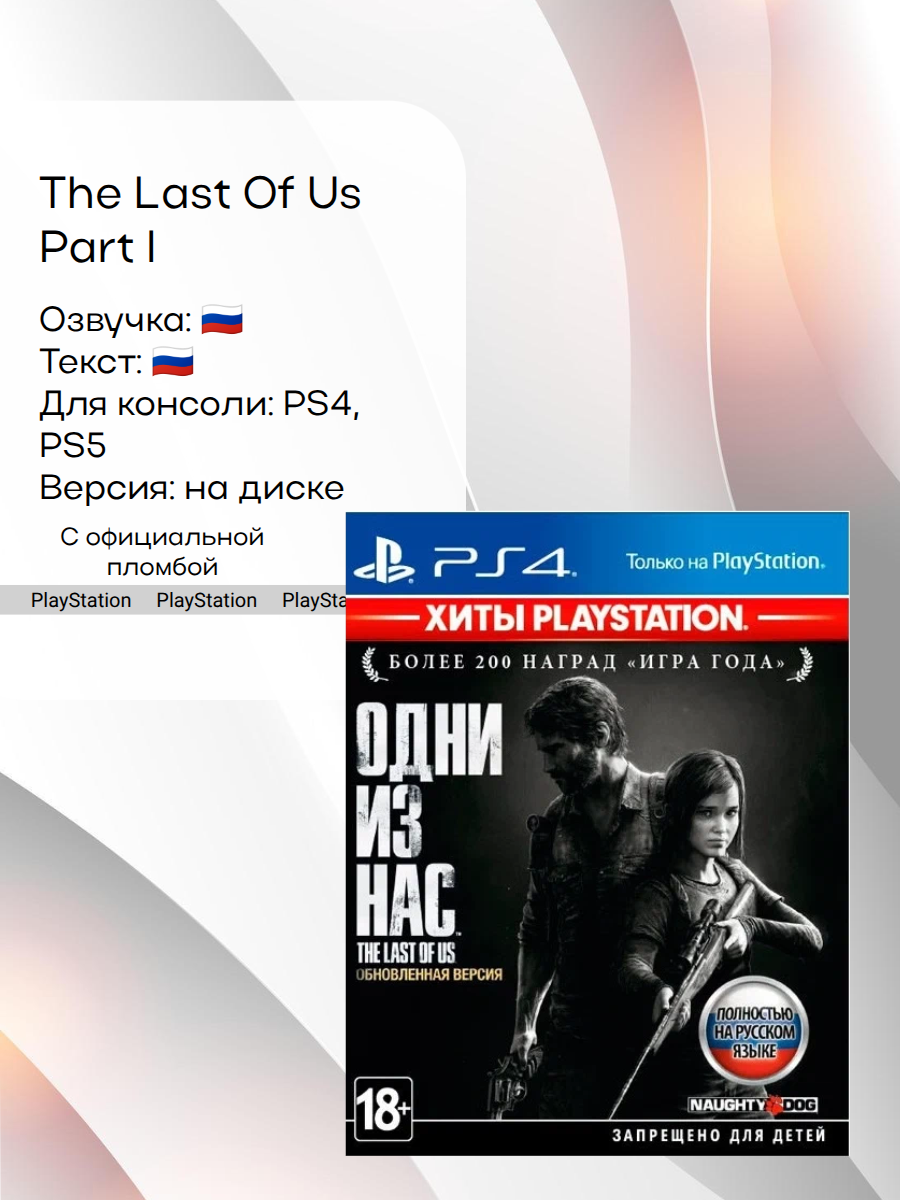 The Last Of Us Part I, PlayStation 4, русская версия