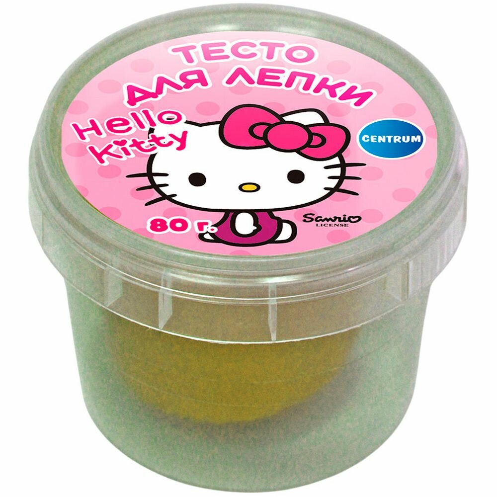Набор Centrum для детского творчества, тесто для лепки hello kitty, цвет жёлтый, 80 гр, 77945