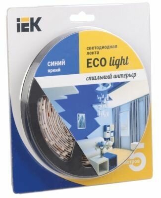 Лента светодиодная LED 5м блистер LSR-3528B60-4.8-IP65-12V синий цвет