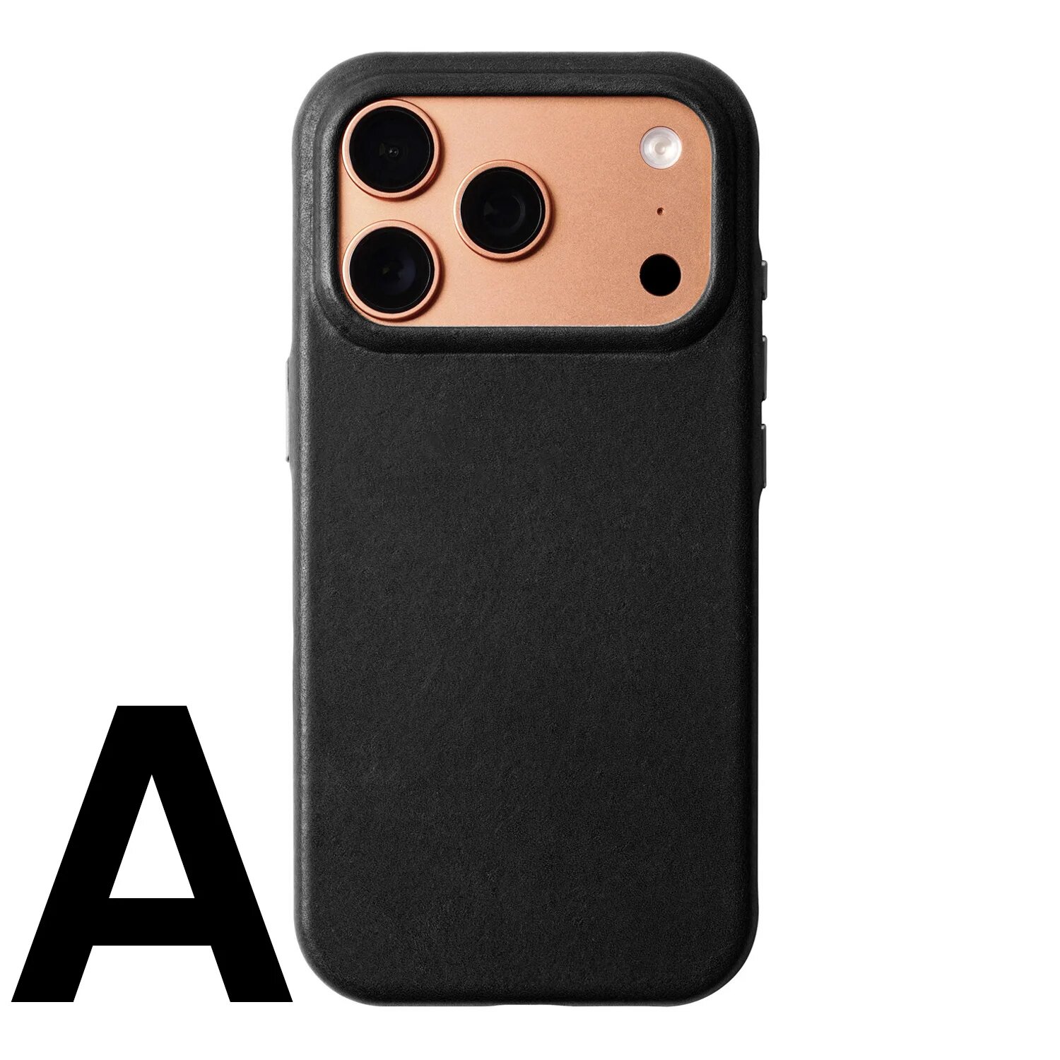 Чехол YMW Charles F Stead Waxed из натуральной кожи для iPhone 17 iPhone17 Про Макс, Черный, Black A