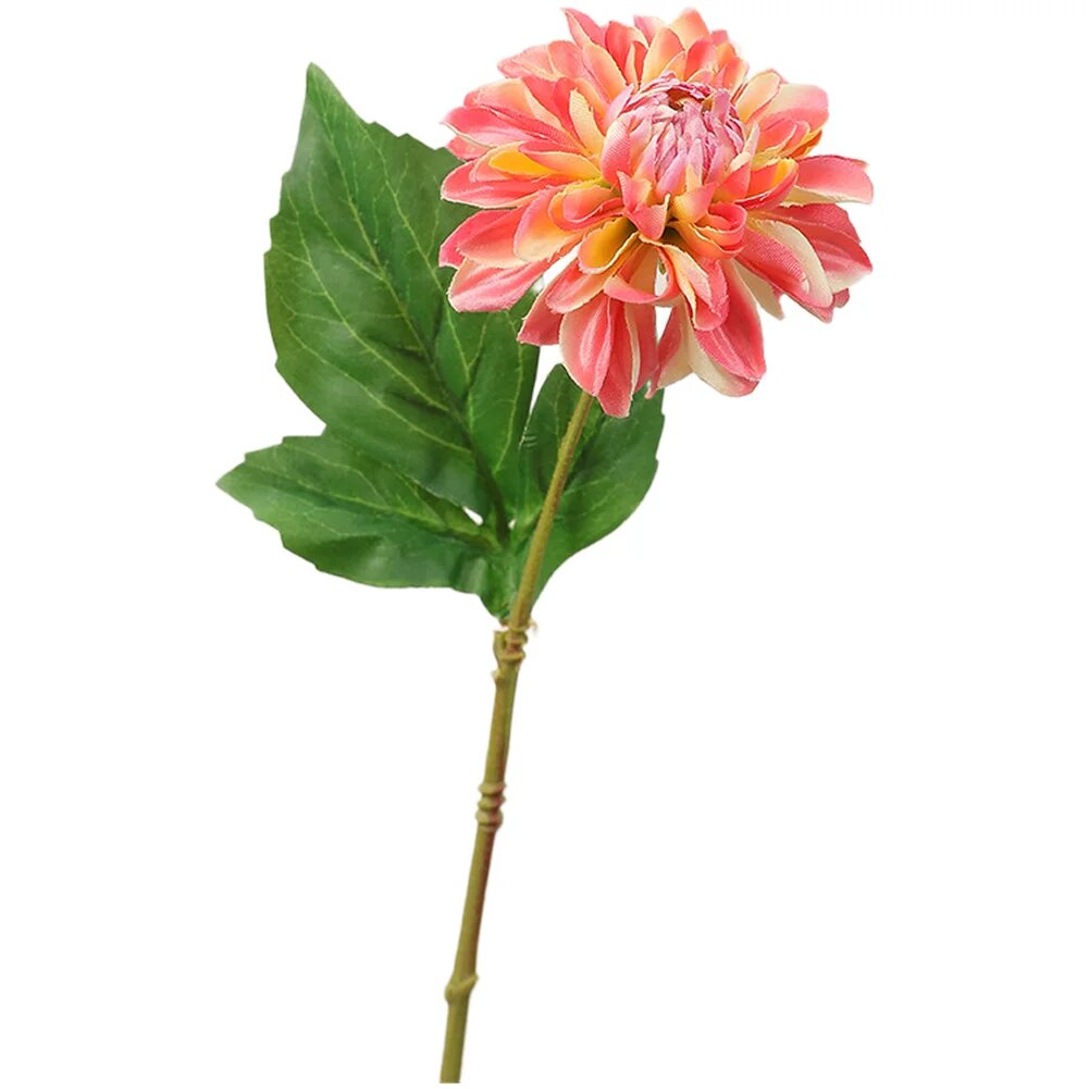 Искусственный шелковый стебель георгина Розовый, Pink