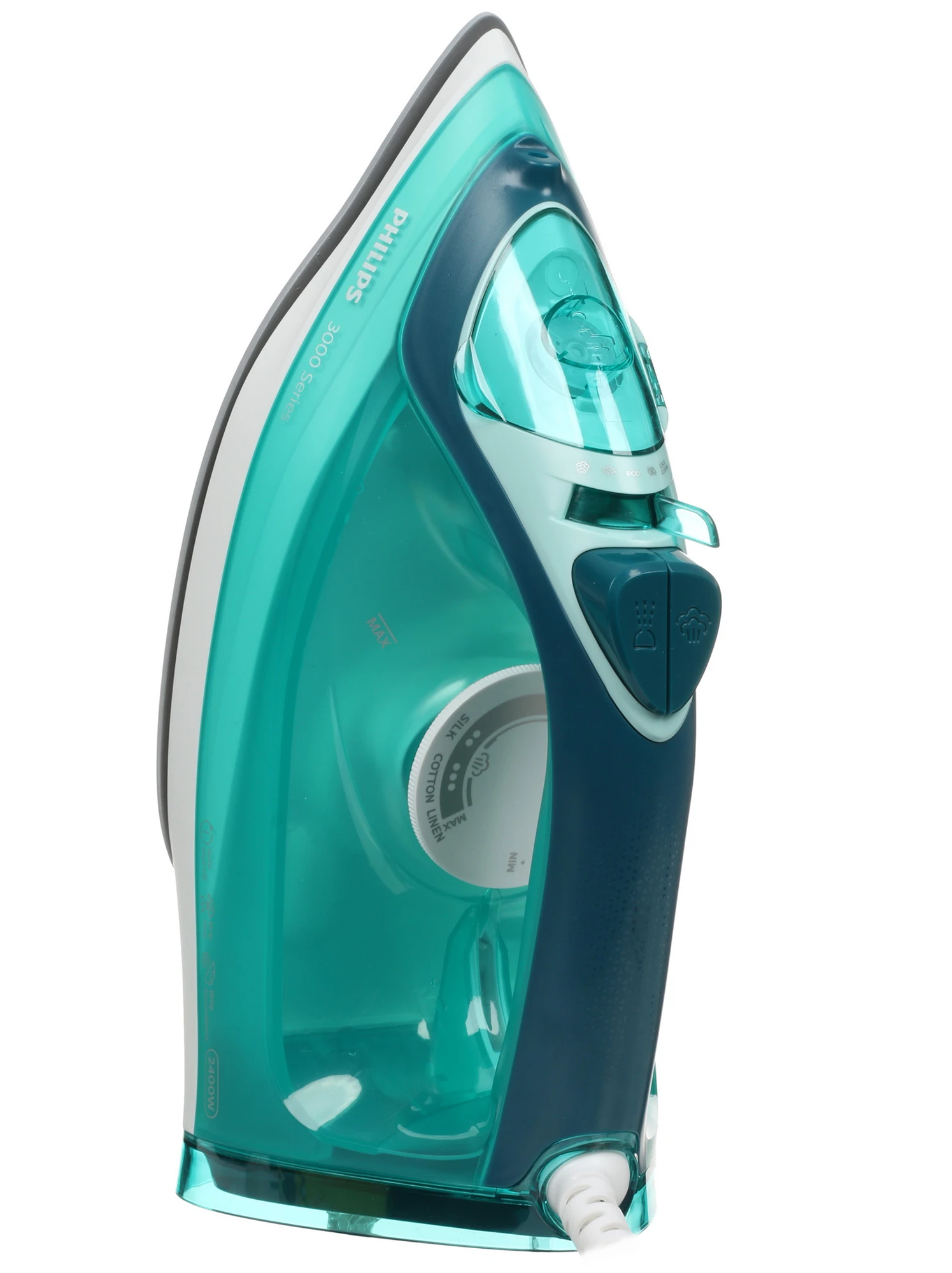 Утюг электрический PHILIPS DST3030/70 [ПИ], керамическое покрытие, противокапельная система, бирюзовый.