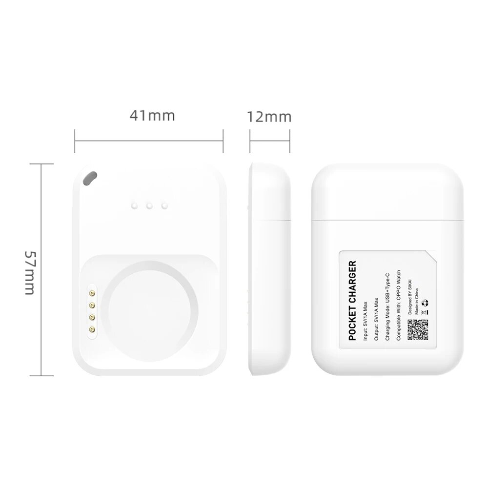 Зарядная станция для OPPO Watch X3/X2/Watch4pro/4/3pro/3/SE MOSHOU Белый, White