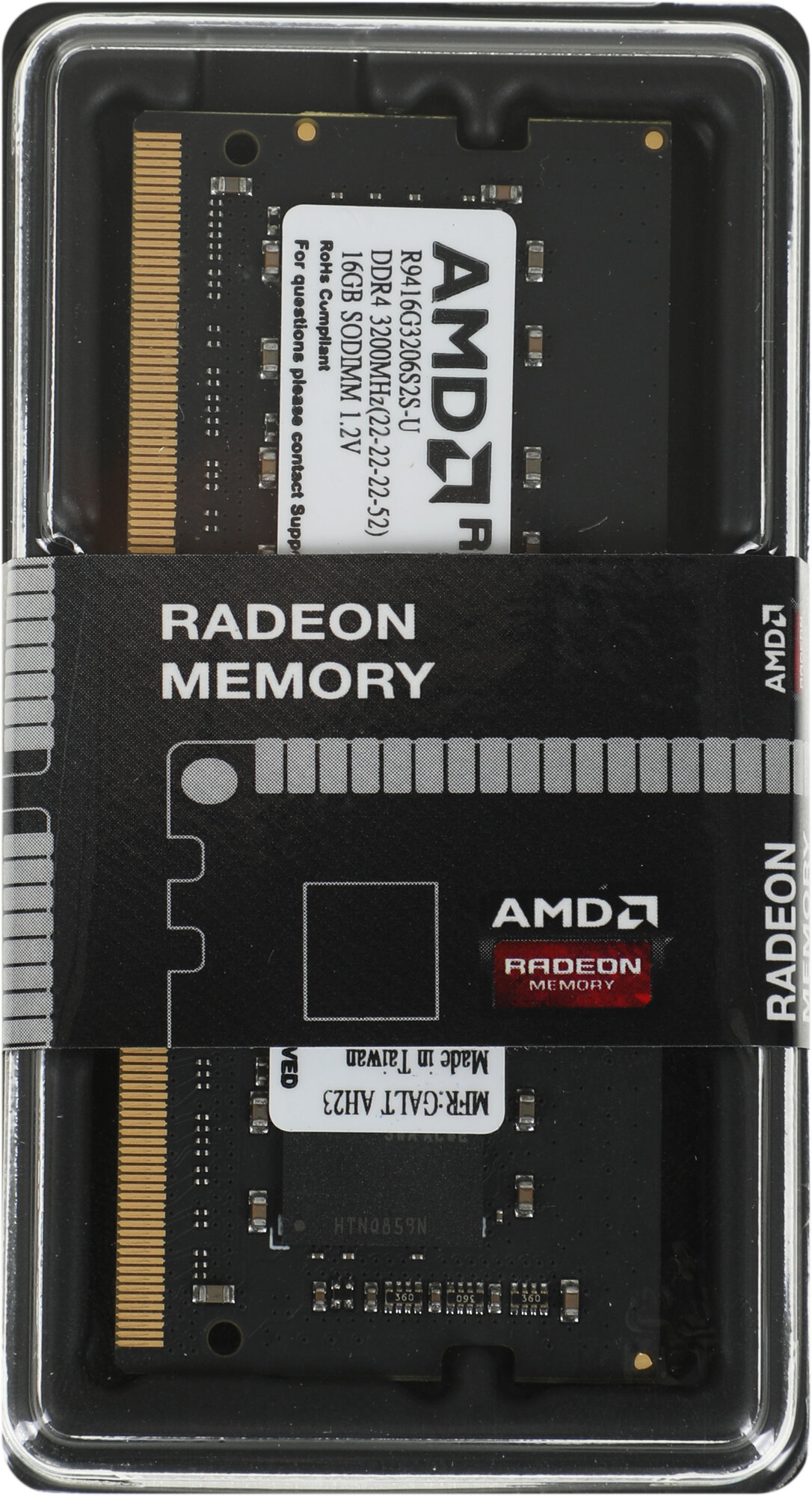 Память DDR4 16GB 3200MHz AMD R9416G3206S2S-U R9 RTL PC4-25600 CL22 SO-DIMM 260-pin 1.2В RTL