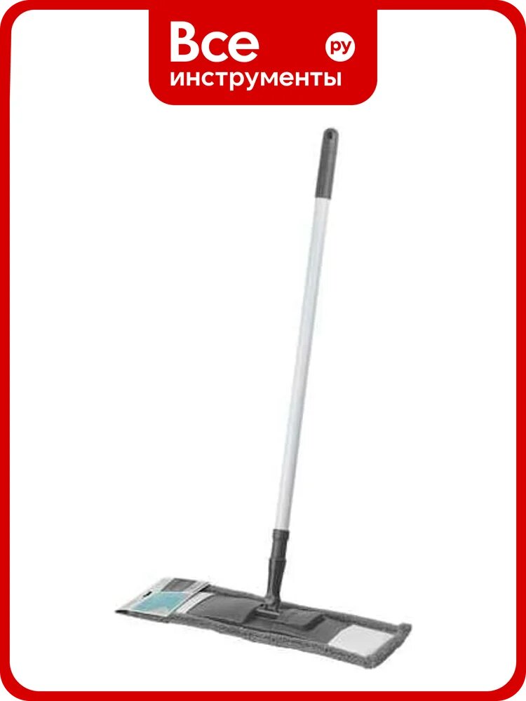 Швабра для пола PERFECTO LINEA с насадкой из микрофибры серая 43-392019 ЦВ-6241742500