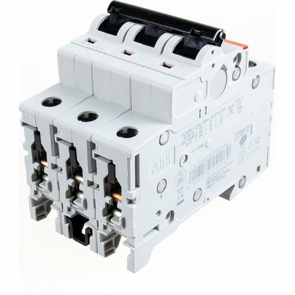 Автоматический трехполюсный выключатель ABB 50А С S203 6кА 2CDS253001R0504 — фото 1