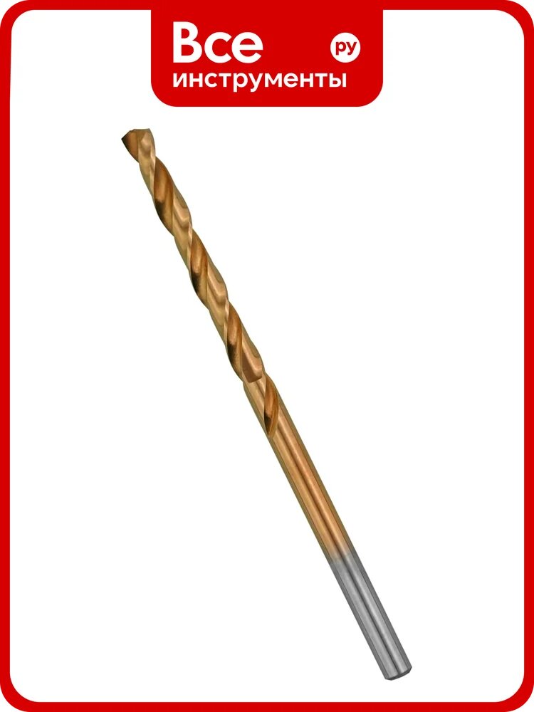 Сверло по металлу COBALT 4 мм, Р6М5К8 vertextools 818-4