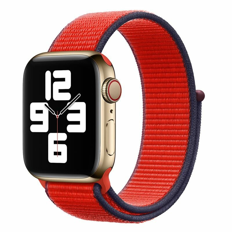 Нейлоновый ремешок для Apple Watch series 1-9 SE, SE 2 38-40-41 mm / Эластичный тканевый браслет на липучке ремешок на липучке тканевый ремешок эластичный ремешок нейлоновый браслет