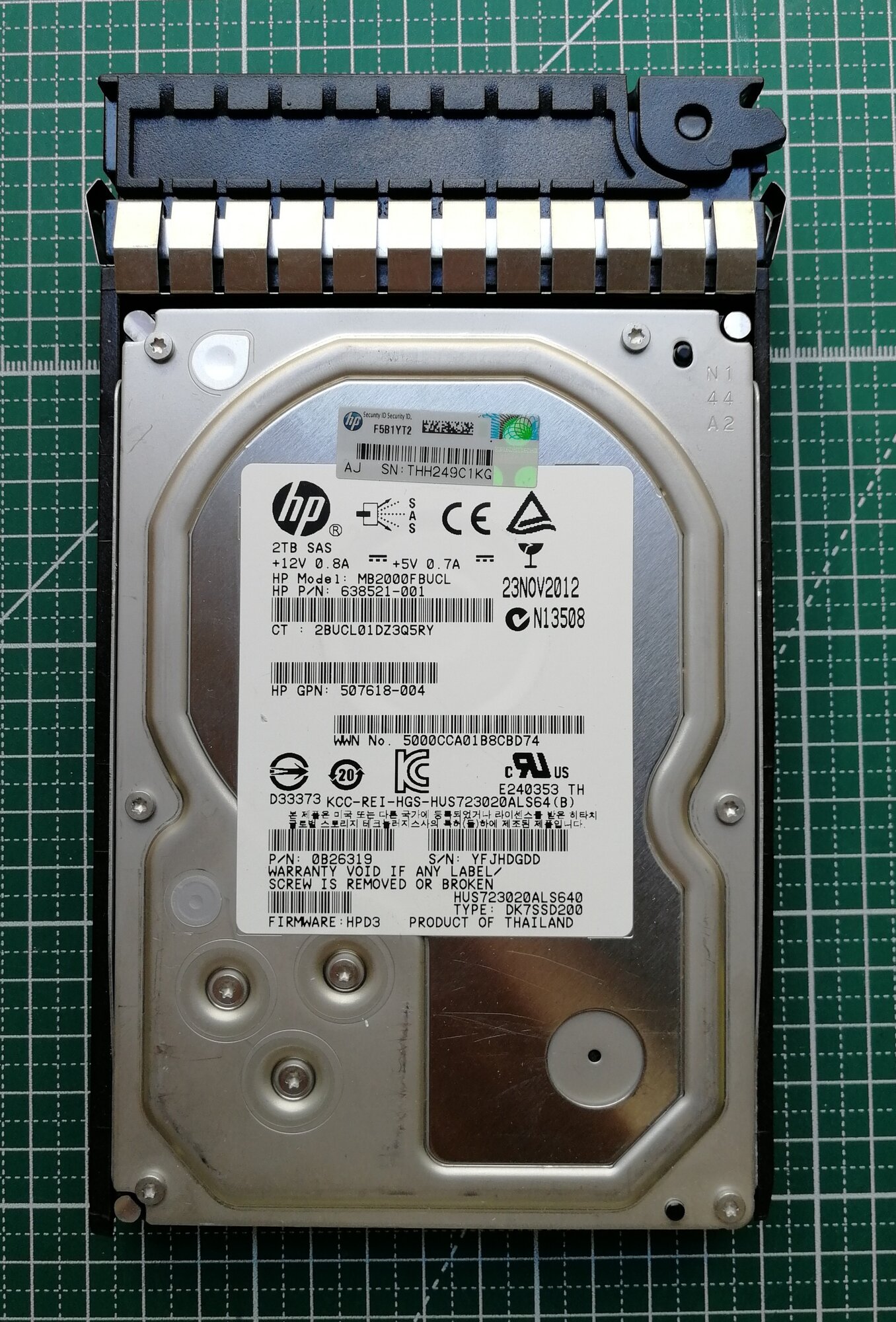 Жесткий диск HP 507616-B21 REF 2TB 7.2K 6G SAS 3.5 REF серверный уценка