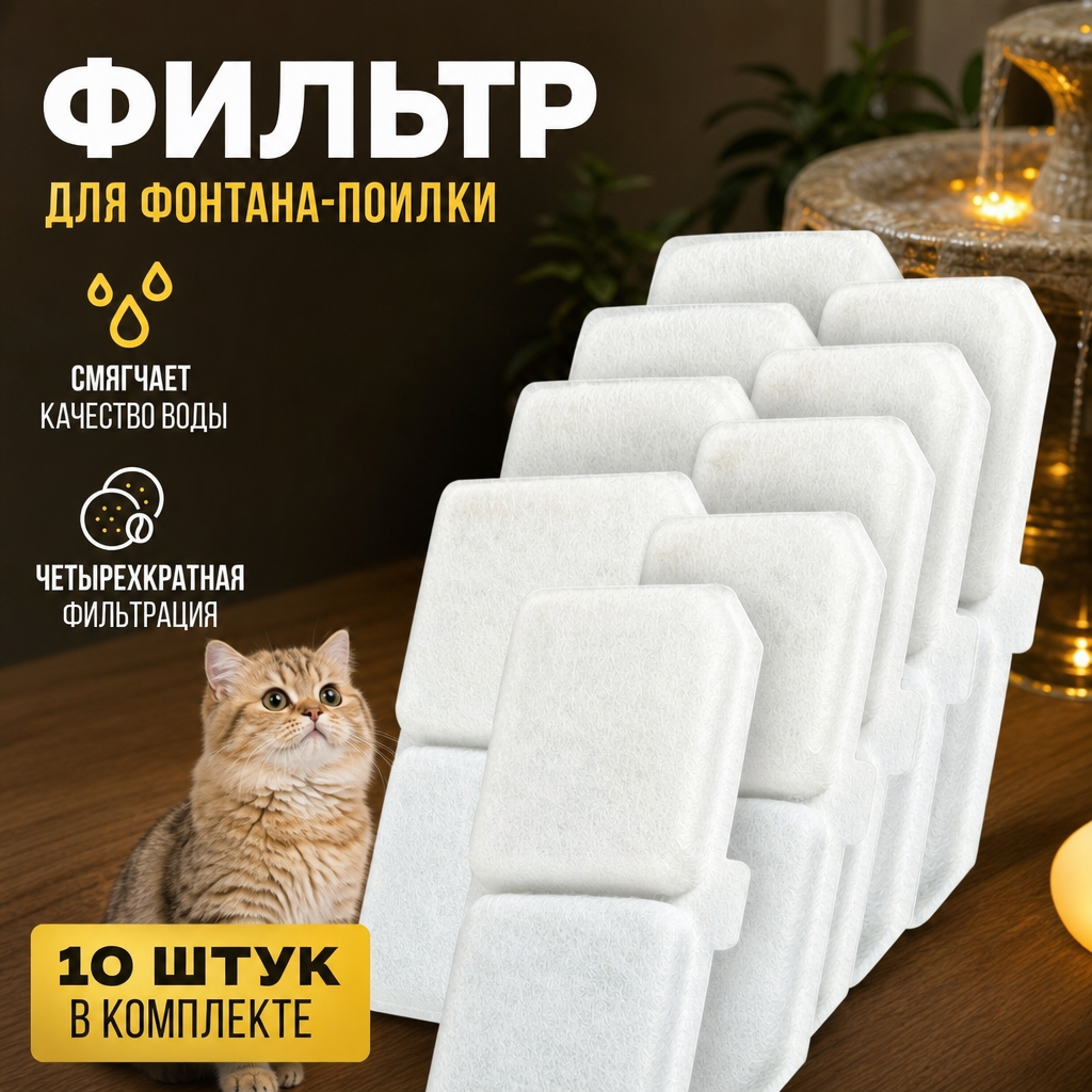 Сменный фильтр для автоматической поилки, циркуляция воды