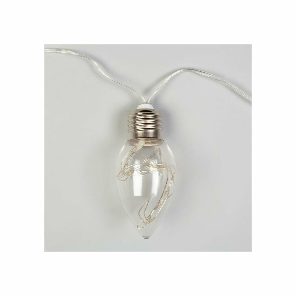 Нить Luazon ROSA 3 м, с насадками Лампочки капля 8 см, IP20, Н. С. LED-80-12V, 8 режимов, мульти 6929849 — фото 1