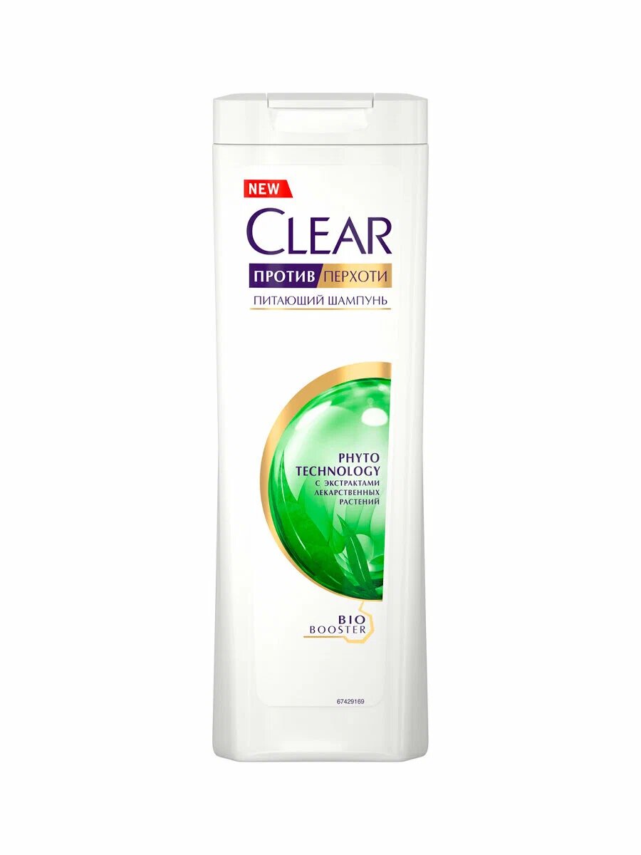 Шампунь CLEAR Phyto Technology, для всех типов, увлажнение, блеск, 400мл